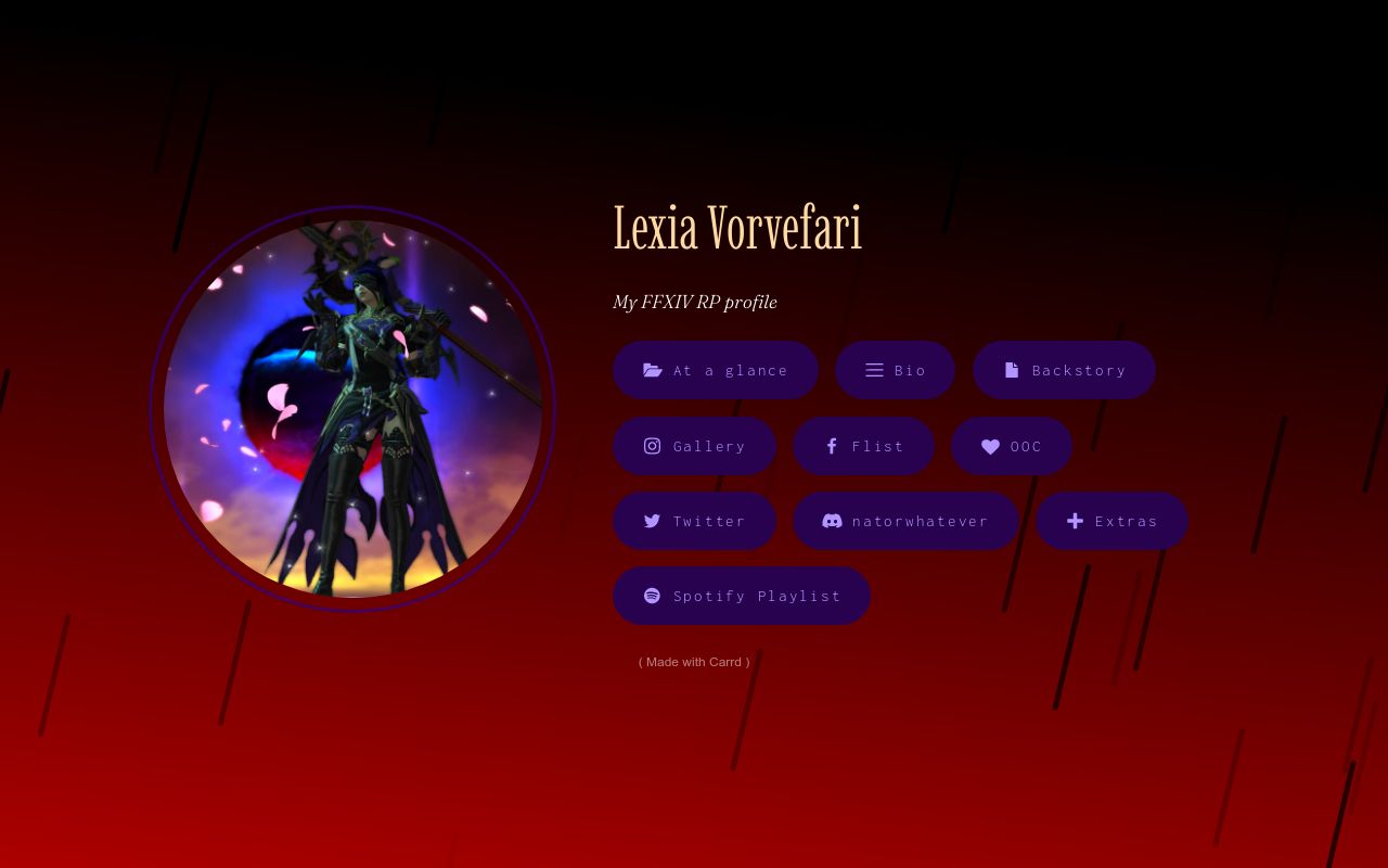 Lexia's FFXIV RP profile